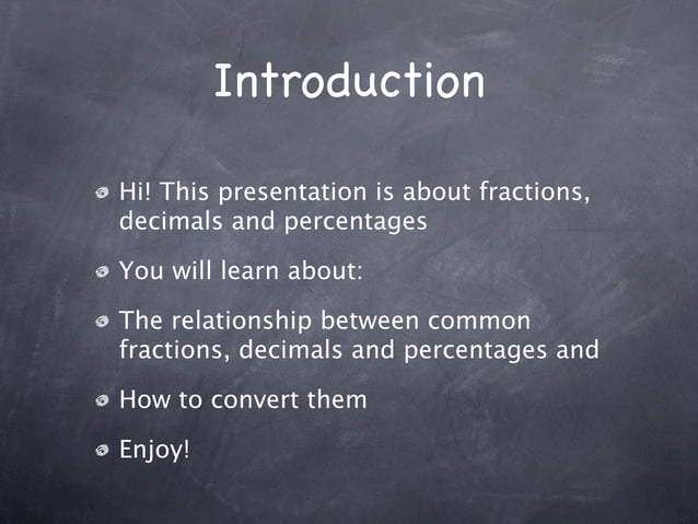 Fractions, decimals, percentages | PPT