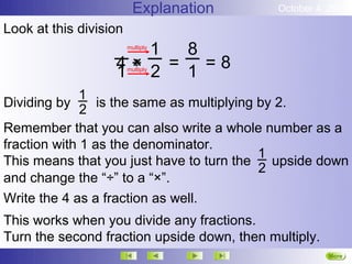 Fractions division | PPT