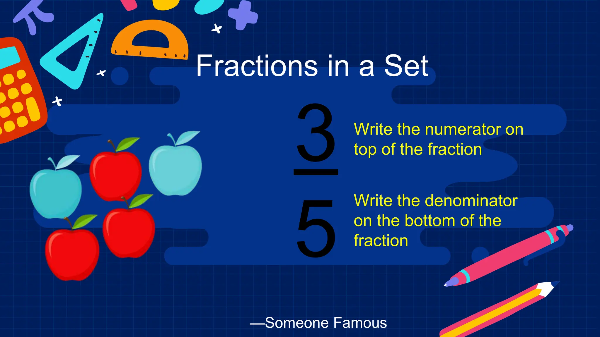 fraction of a whole, identifying fraction of a set | PPT
