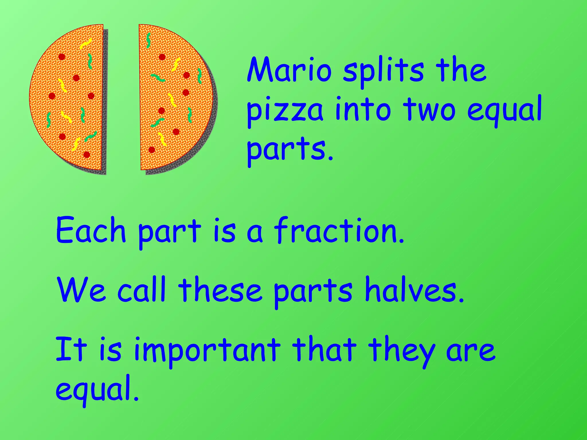 Fractions halves | PPT