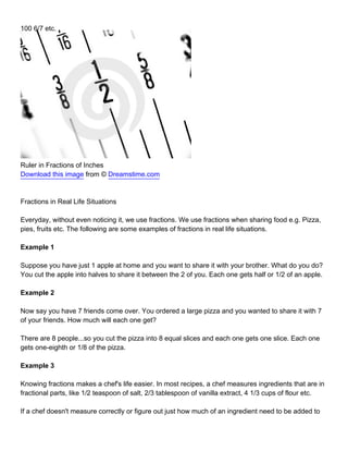 Fractions In Real Life | PDF