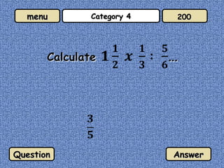 Fractions jeopardy | PPT | Free Download