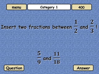 Fractions jeopardy | PPT