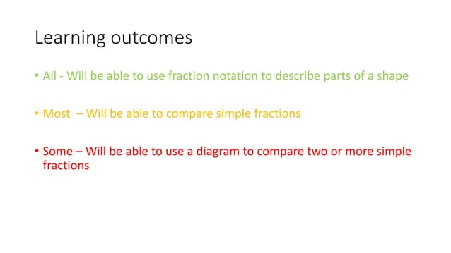 Fractions lesson 1 | PPTX | Education