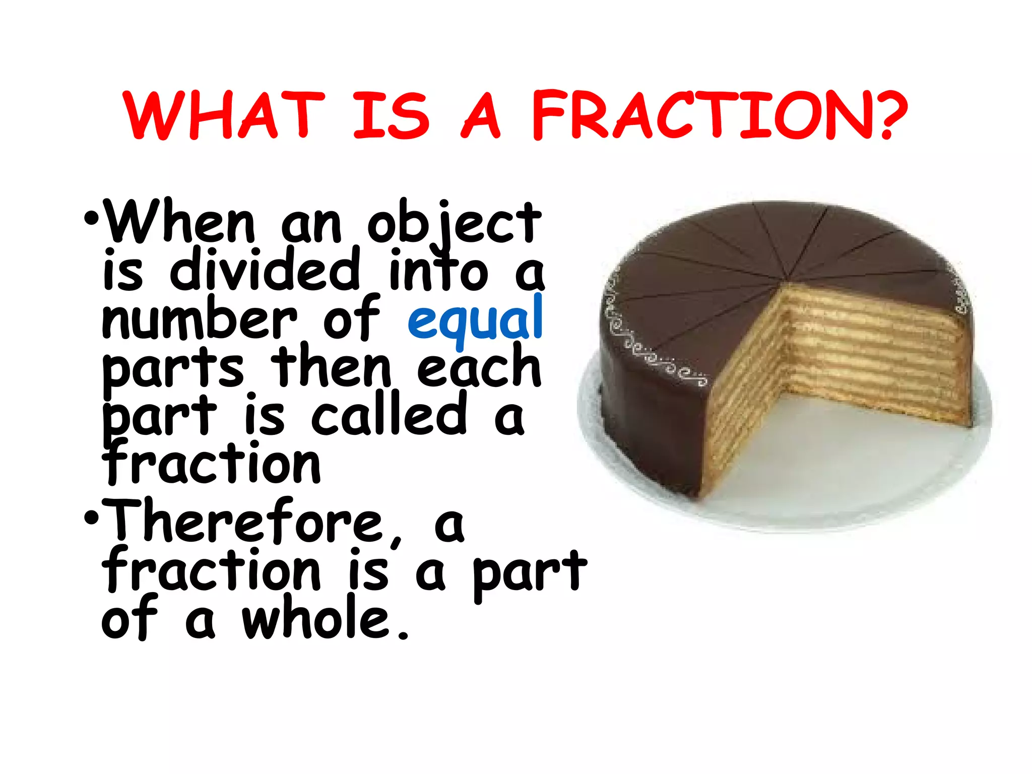 Fractions lesson 1 introduction | PPT