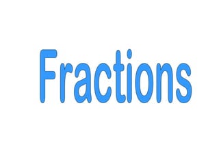 Fractions lesson 1 introduction | PPT