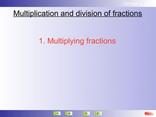 Fractions multiplicatin | PPT