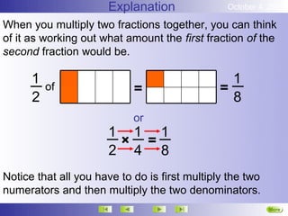 Fractions multiplicatin | PPT