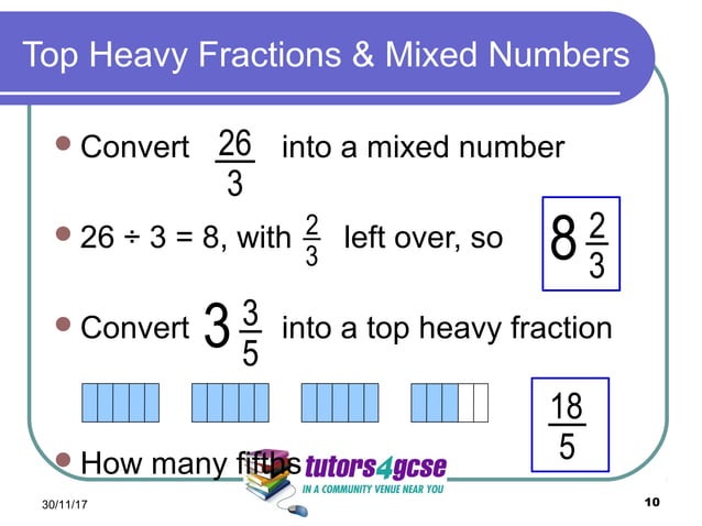 Fractions percentages gcse | PPT
