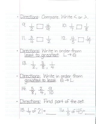 Fractions Quiz Review | PDF