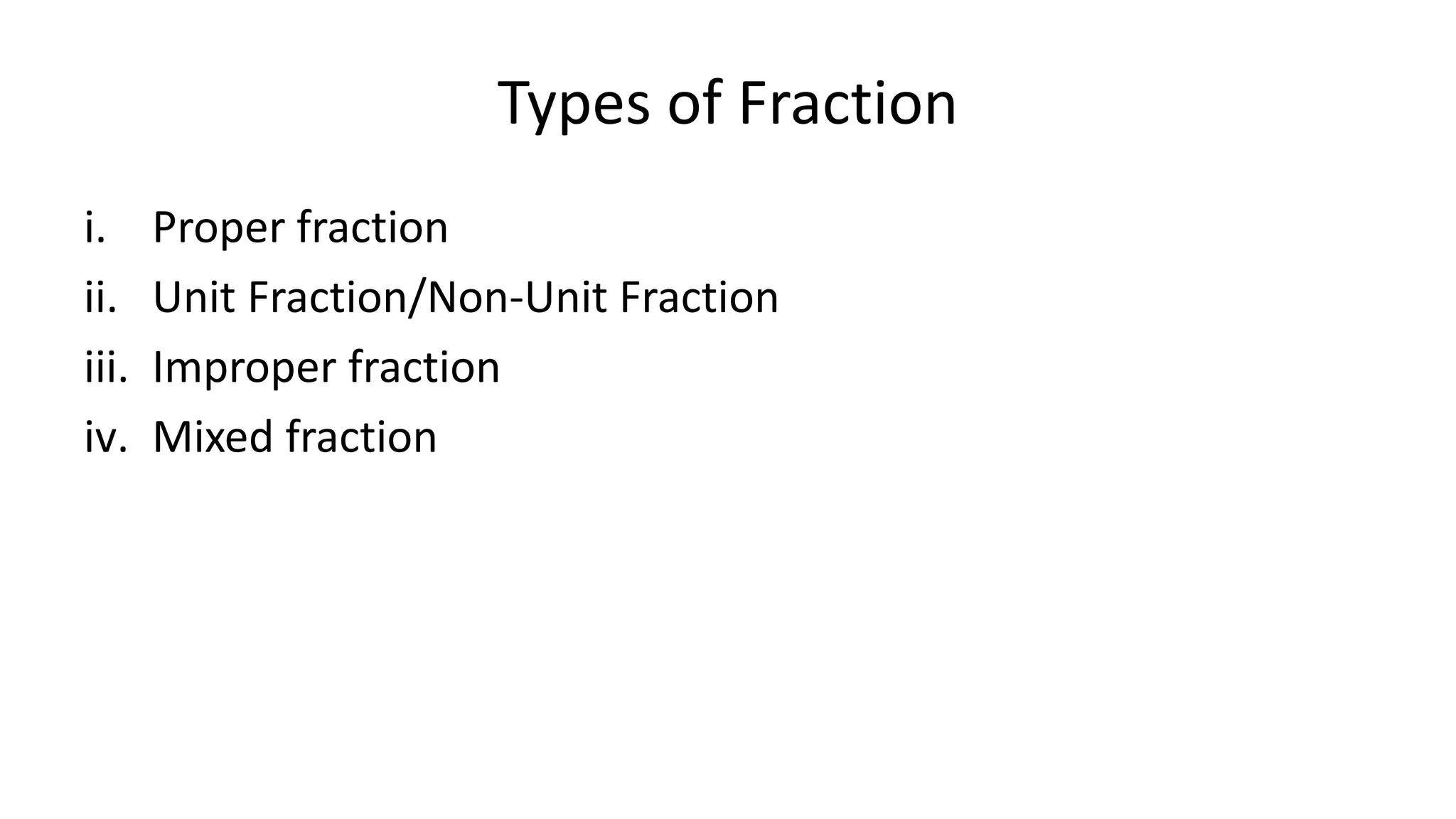 Fractions in Mathematics | PPTX