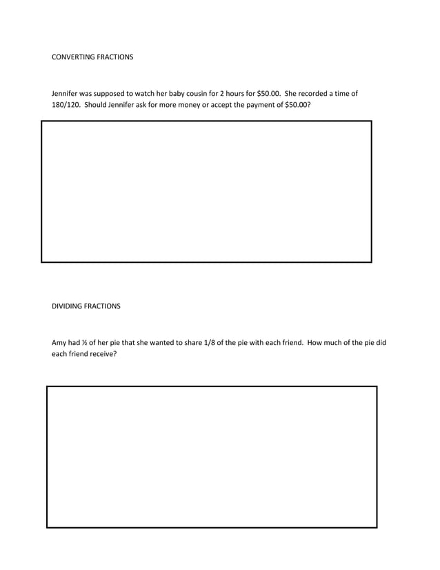 Fractions study guide | PDF
