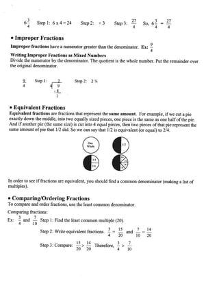 Fraction study guide 2011 adding and subtraction | PDF