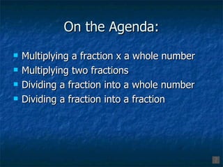 Fractiontimeswholenumber | PPT