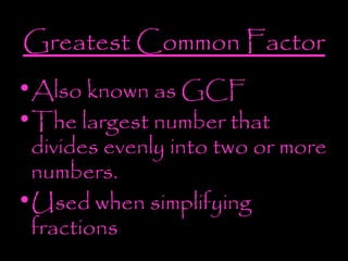 Fraction vocabulary | PPT