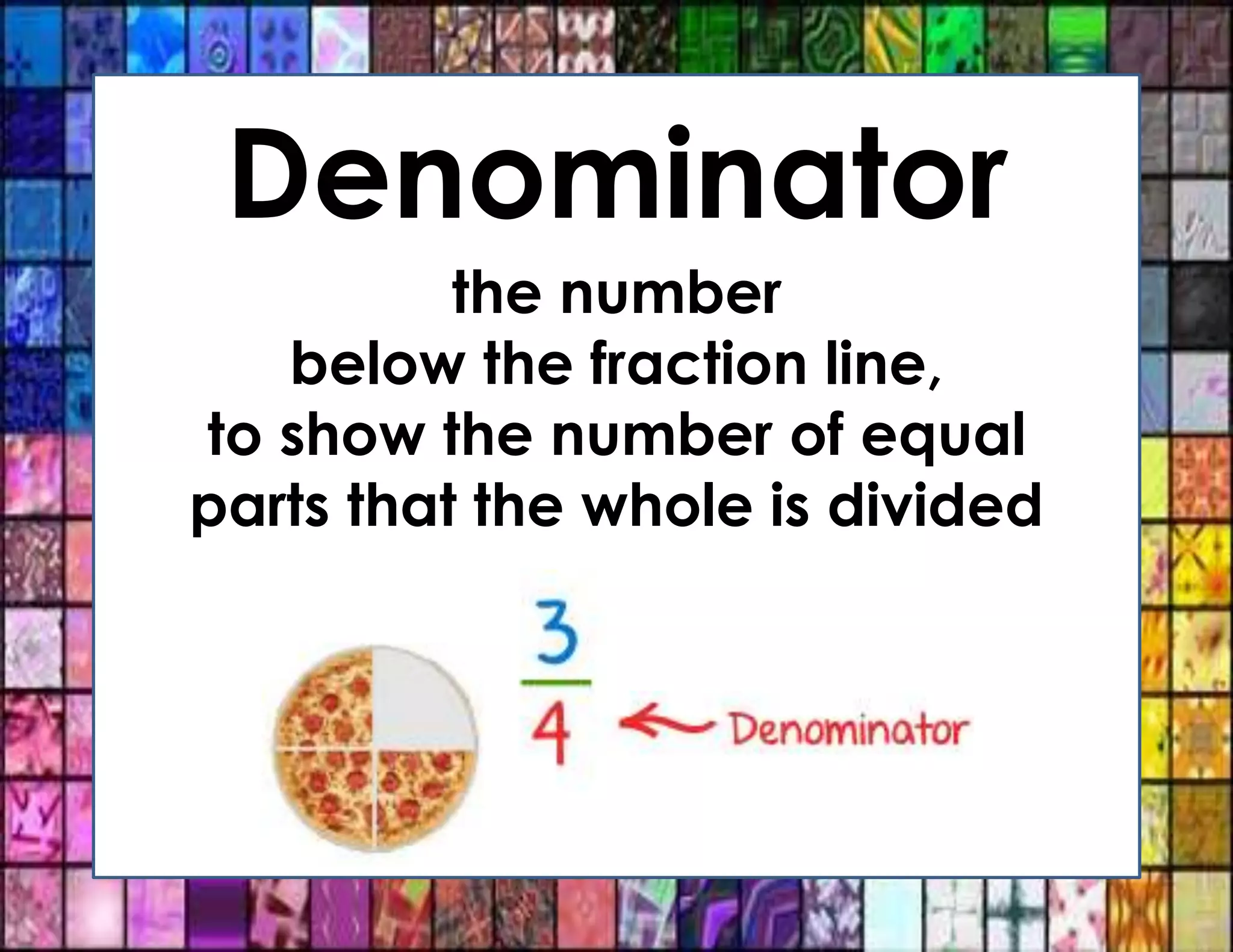 Fraction Unit Vocabulary/Word Wall | PPTX