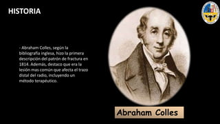 fractura de colles traumatologia, muñeca | PPTX
