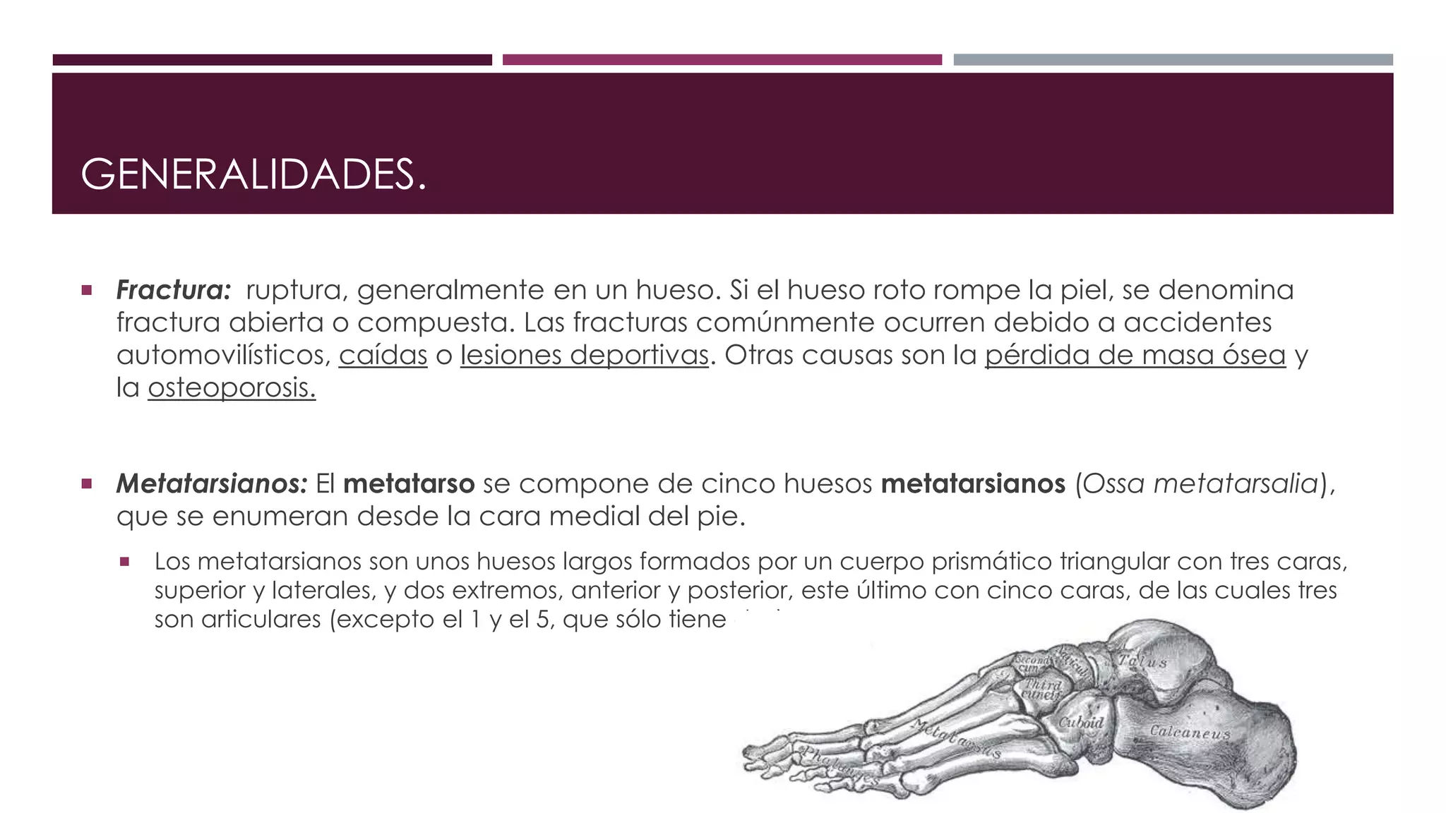 Fractura del quinto metatarsiano | PPTX