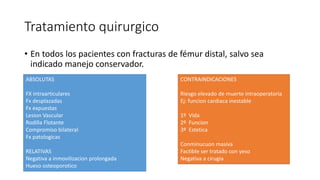 FRACTURAS FEMUR DISTAL | PPTX