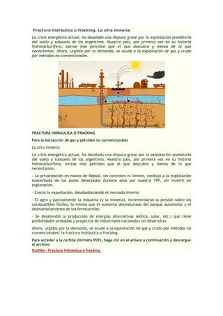 Fractura hidráulica o fracking | PDF