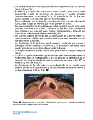 FRACTURA NASAL: DIAGNOSTICO Y TRATAMIENTO. I PARTE.e | DOCX