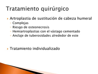 fractura de humero proximal | PPTX