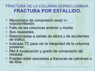 Fracturas de la columna toraco lumbar carmen prieto | PPT