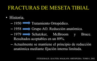 Fracturas de meseta tibial | PPTX