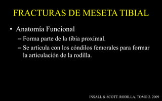 Fracturas de meseta tibial | PPTX