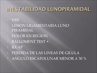 Fracturas de muñeca, escafoides y luxaciones del carpo | PPT