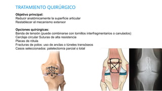 Fracturas de rótula, DIAGNOSTICO, TRATAMIENTO, | PPTX