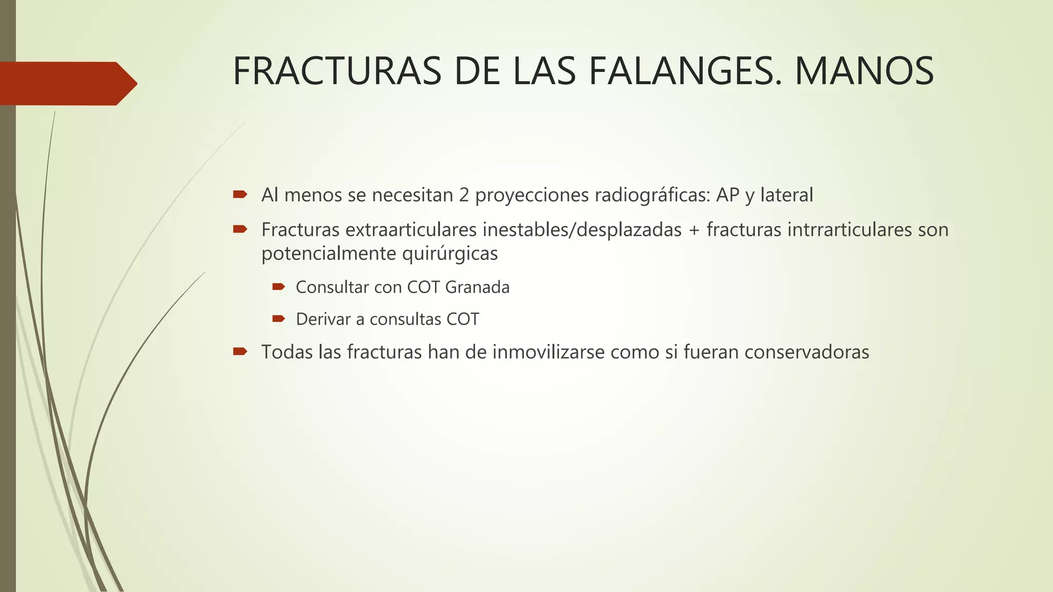 Fracturas falanges | PPTX