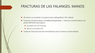 Fracturas falanges | PPTX
