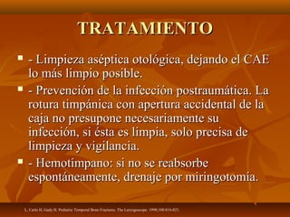 Fracturas hueso temporal | PPT