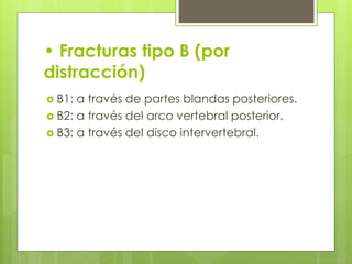 Fracturas toracolumbares | PPTX