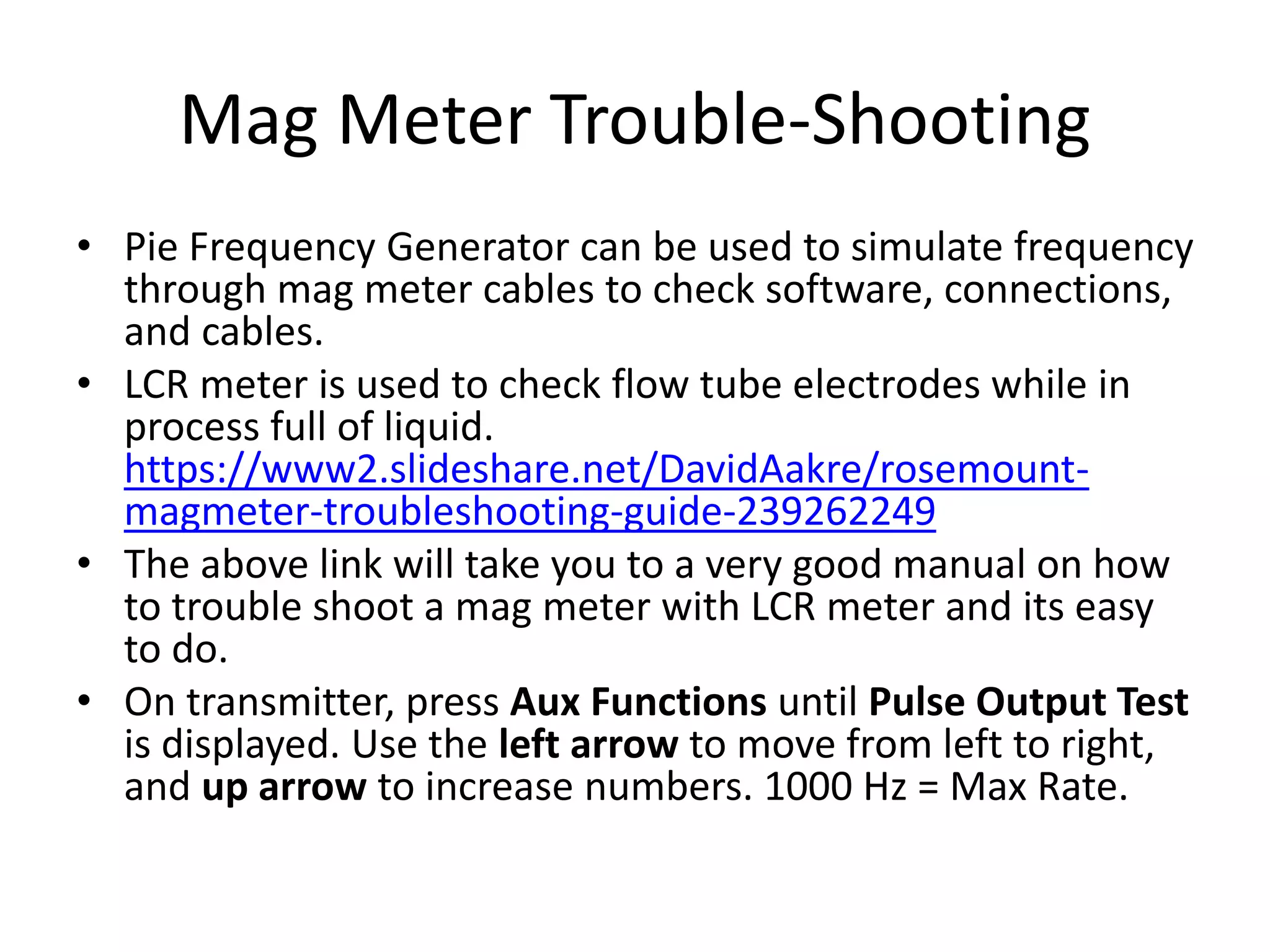 Frac turbine flow meters and mag meters | PPT