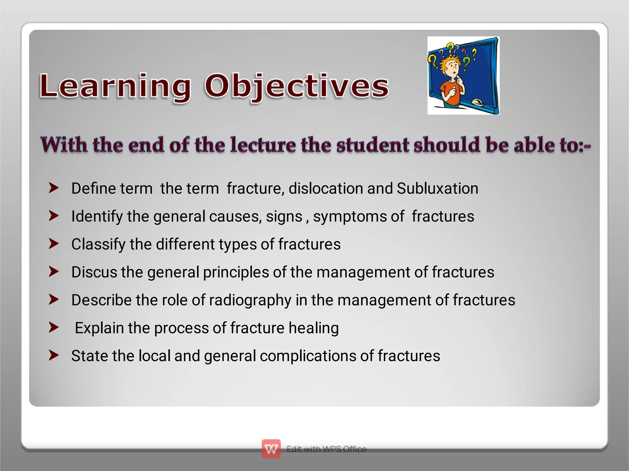 Definition of fracture it's types , symptoms and treatment | PDF