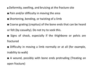 Fracture- الاسعافات الاوليه الكسور .pptx