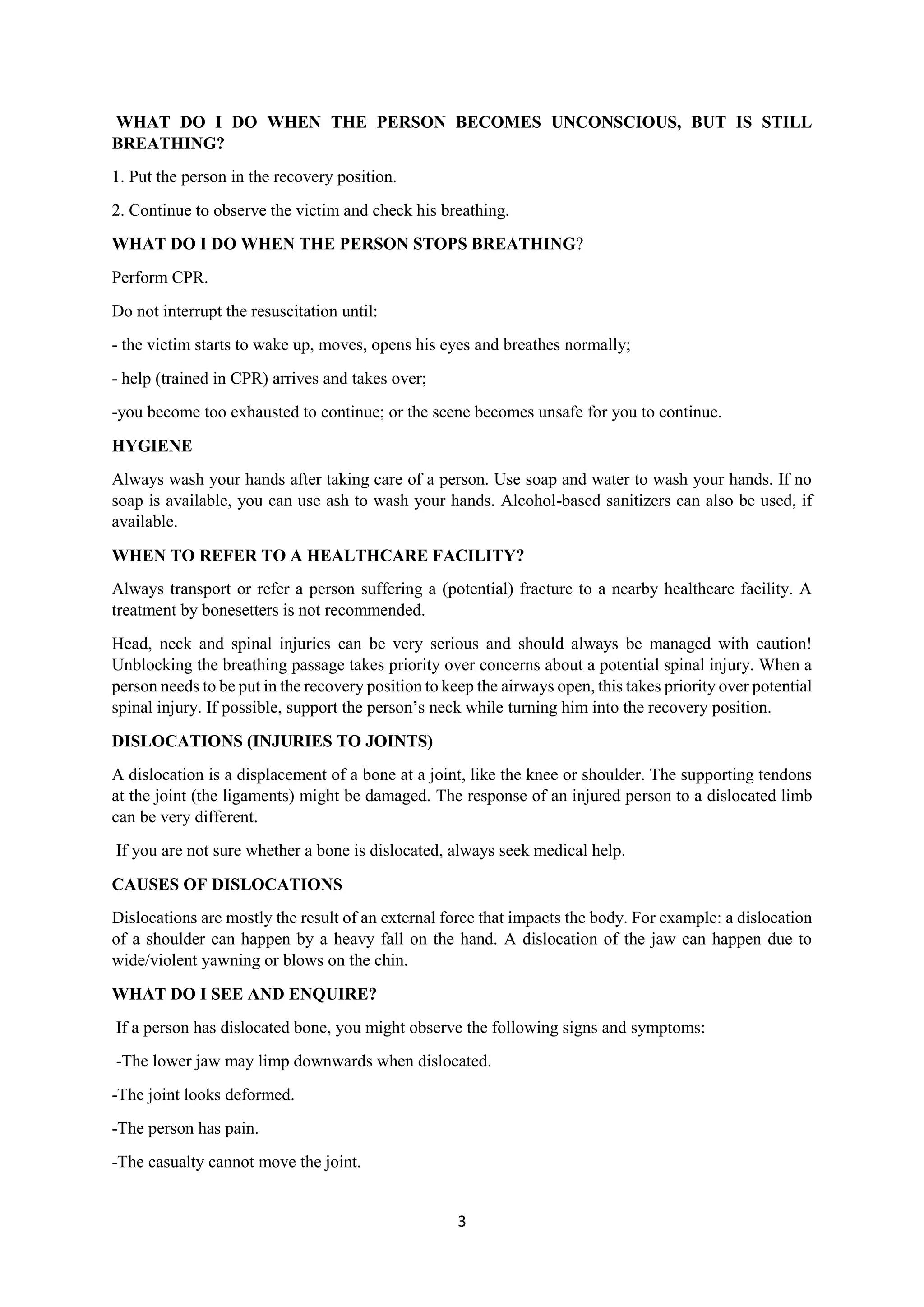 fracture and dislocation.docx | First Aid | Injuries