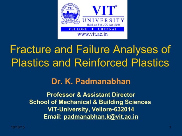 Fracture and failure analyses of plastics and reinforced plastics | PPT