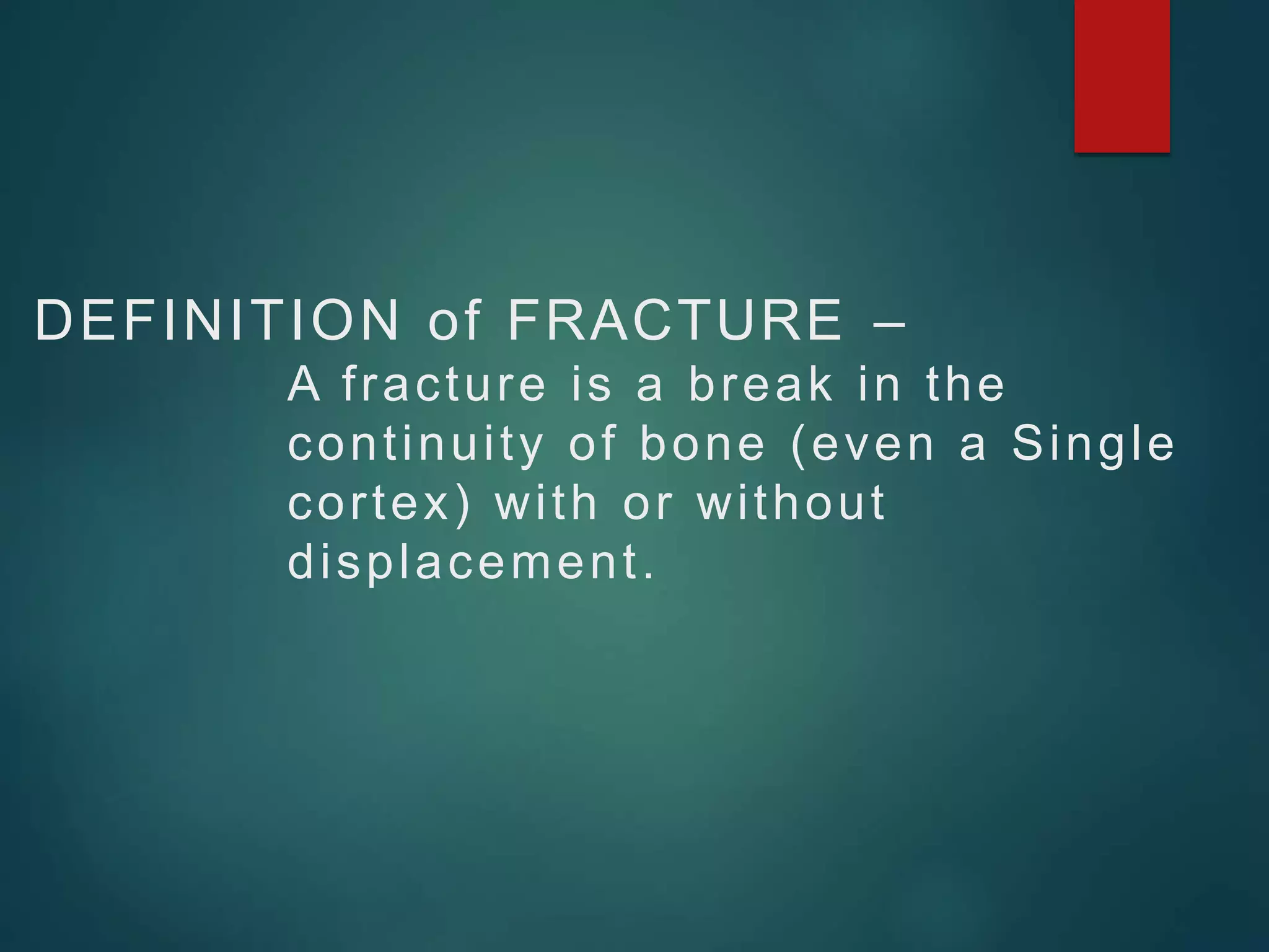 Fracture classification and Trauma introduction. | PPTX