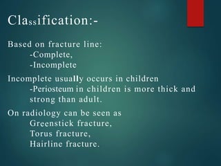 Fracture classification and Trauma introduction. | PPTX