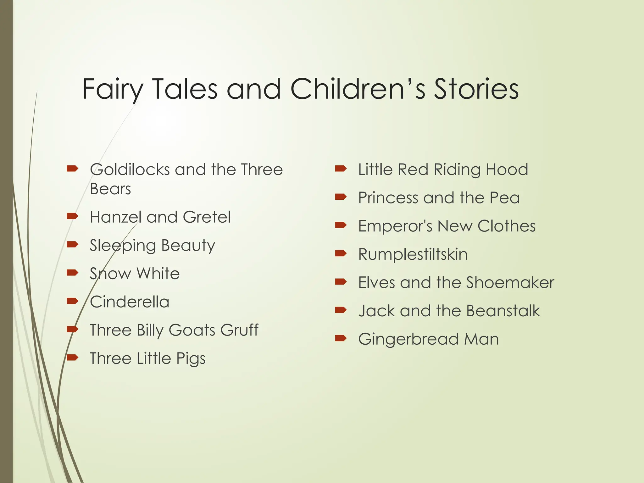 Fractured Fairy Tales. Narrative overview | PPTX