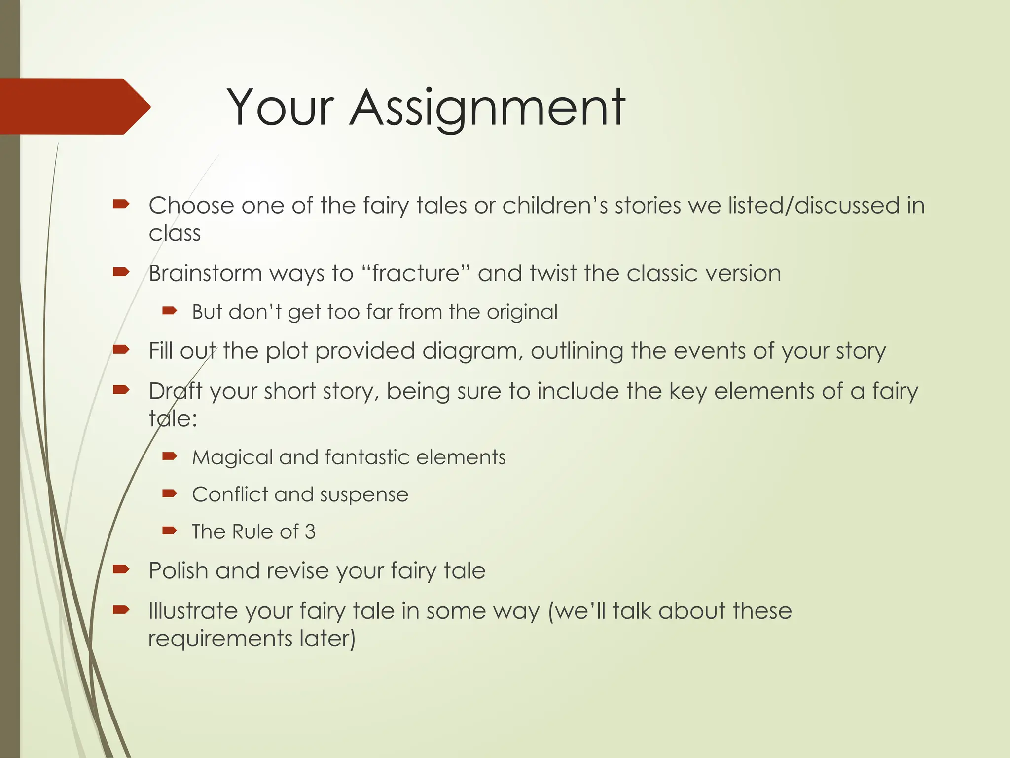 Fractured Fairy Tales. Narrative overview | PPTX