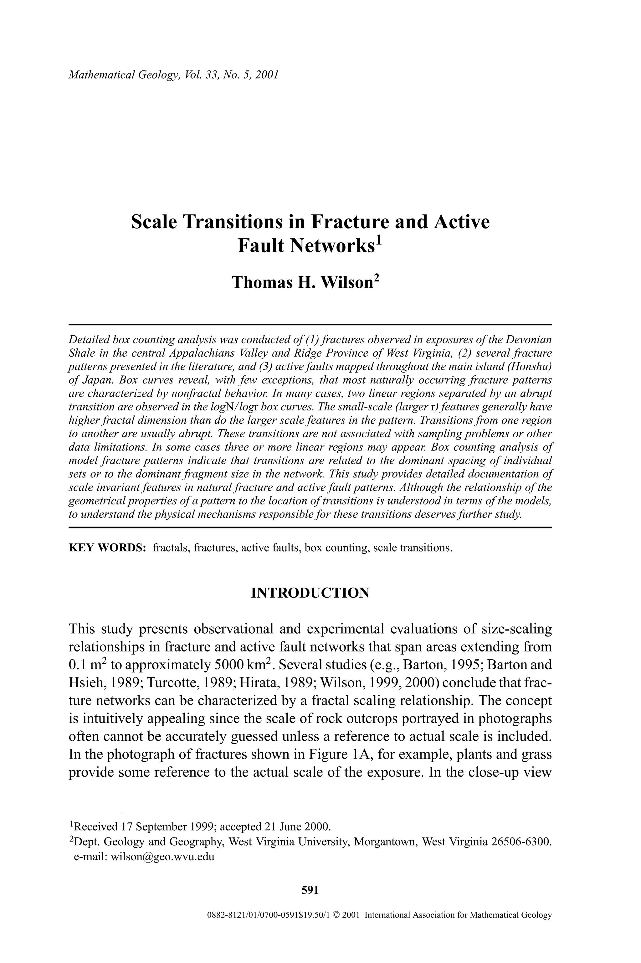 Fractal Geometry of Faults and Fractures | PDF