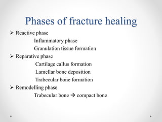 Fracture Healing, Complications & factors promotes the fracture healing ...