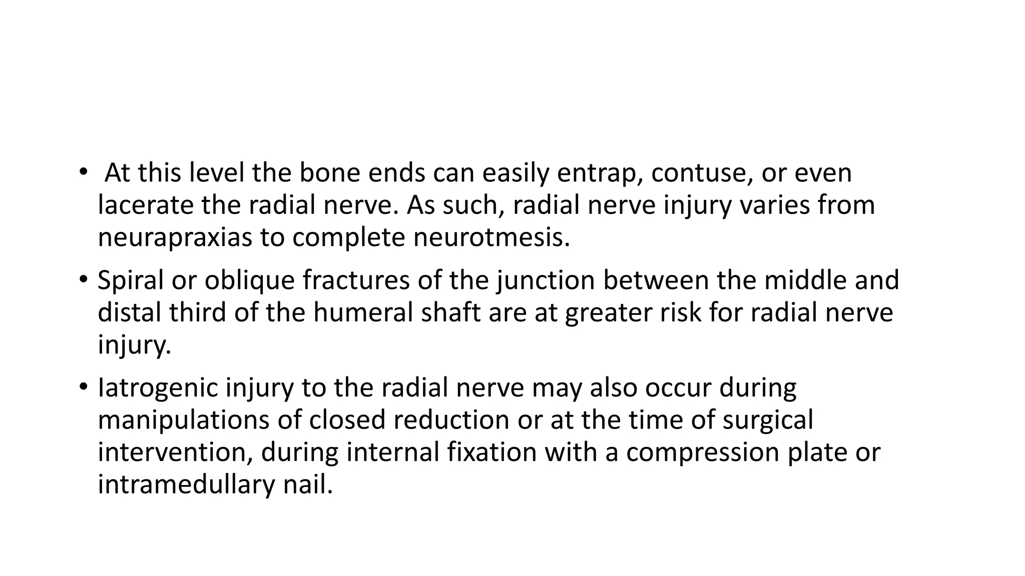 Fracture humerus with radial nerve injury | PPTX