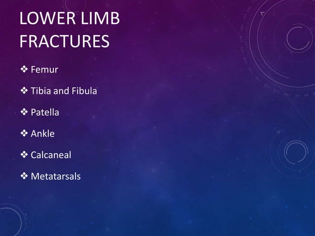 fracture lower limb.pptx | Death, Injury, or Military Conflict | Sensitive Topics