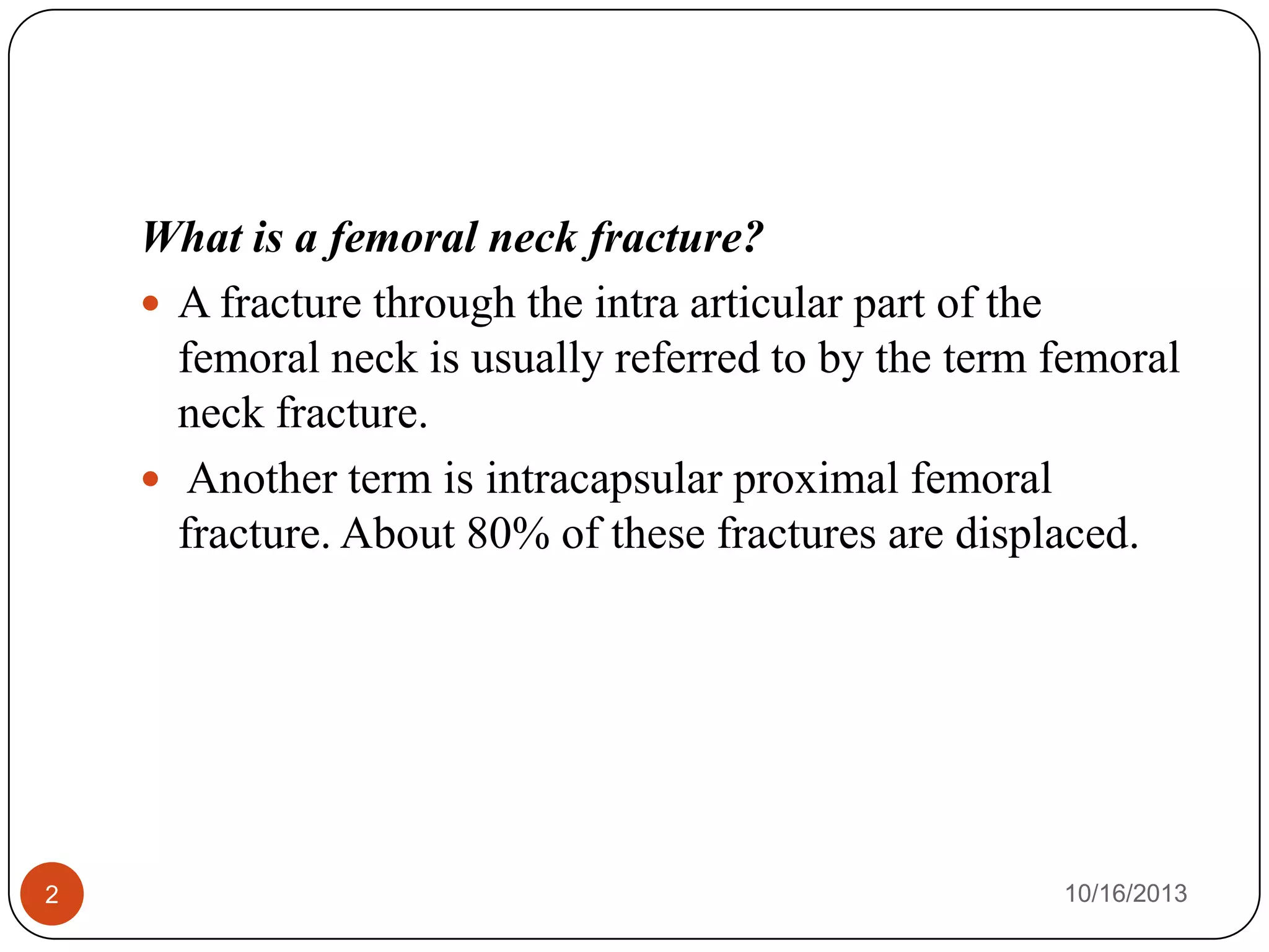 Fracture neck of femur | PPTX