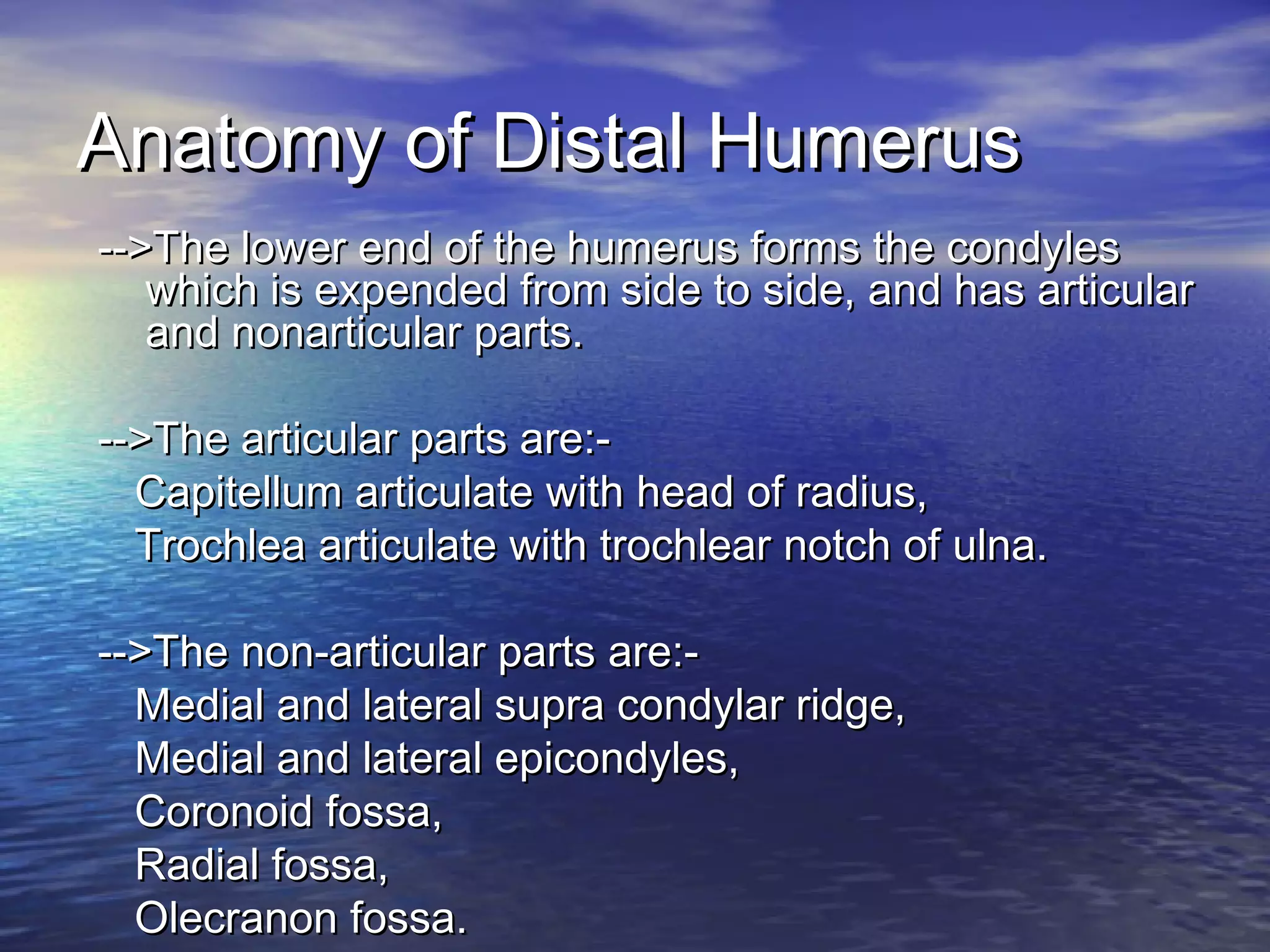 Fracture of Distal End Humerus. | PPT